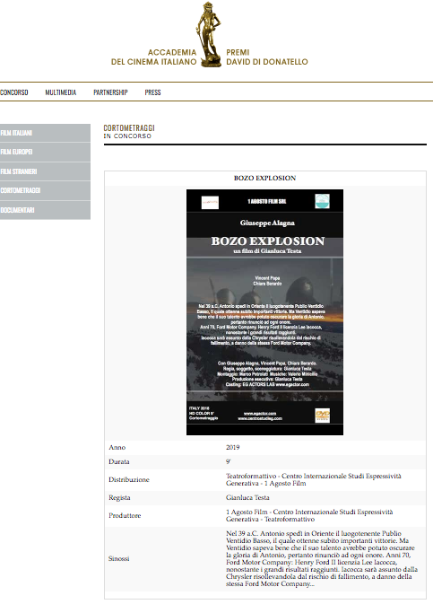 BOZO EXPLOSION (2018) | Gianluca Testa Official Website